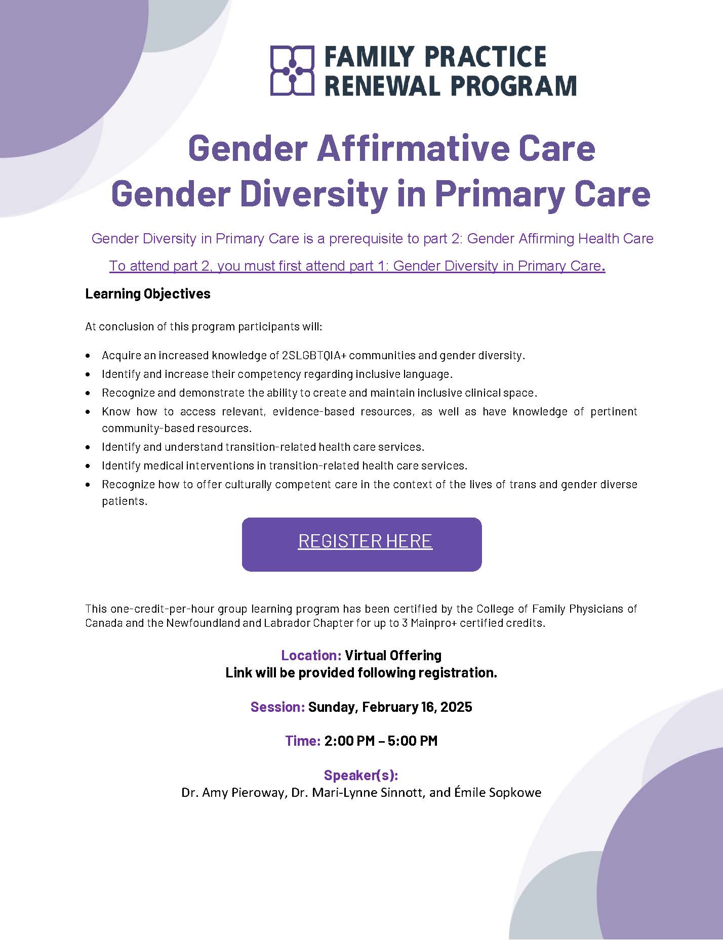 Gender Affirmative: Care Gender Diversity in Primary Care - Family ...